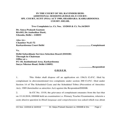 Delhi court feb 17 order | PDF