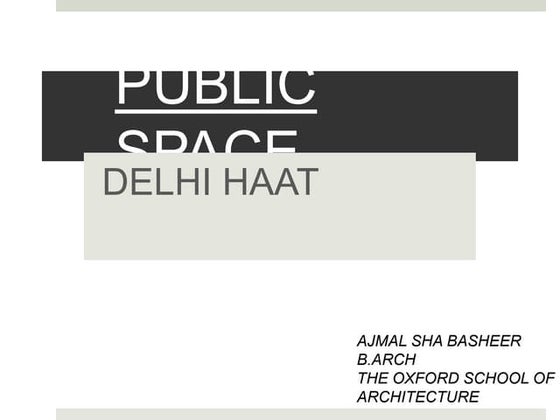 Dilli haat presentation | PPT