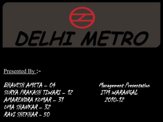 Delhi metro case study | PDF