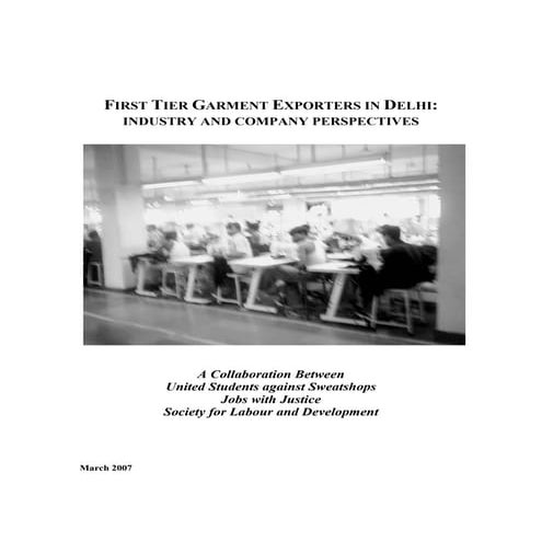 First Tier Garment Exporters in Delhi: Industry and Company ...