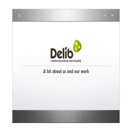 Delib: a bit about us and our work | PDF