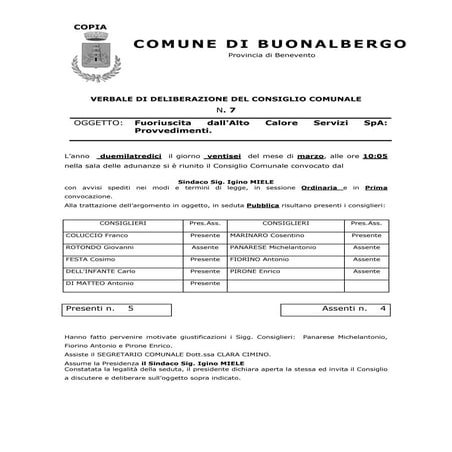 Delibera consiglio n_7 | PDF