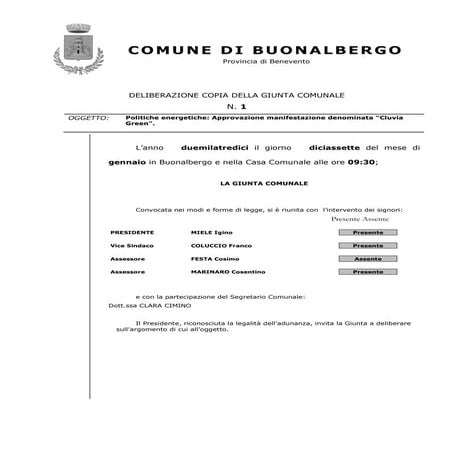 Delibera giunta | PDF