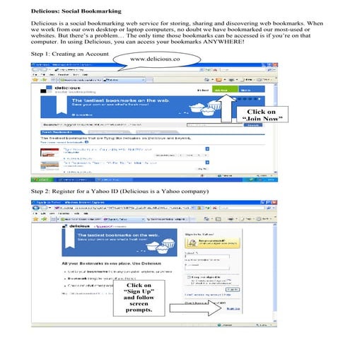 Delicious - Social Bookmarking | DOC