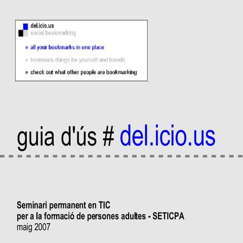 del.icio.us - Guia d'ús | PPT