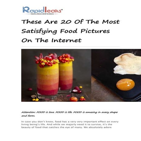 These Are 20 Of The Most Satisfying Food Pictures On The Internet | PDF