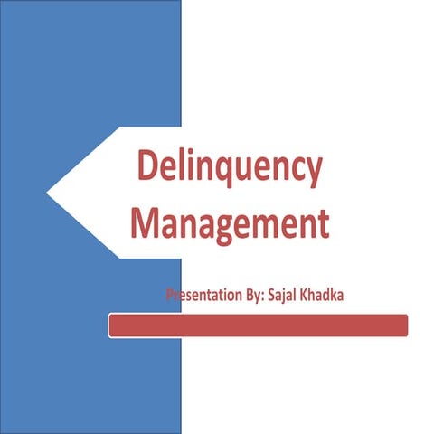 Delinquency management in MFIs | PPTX
