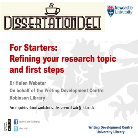 Dissertations: Refining your Topic | PPT