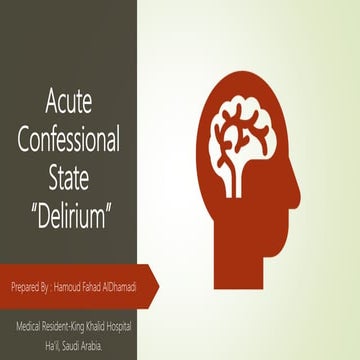 Acute Confessional State “Delirium” | PPTX