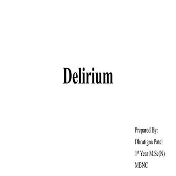 Delirium | PPT