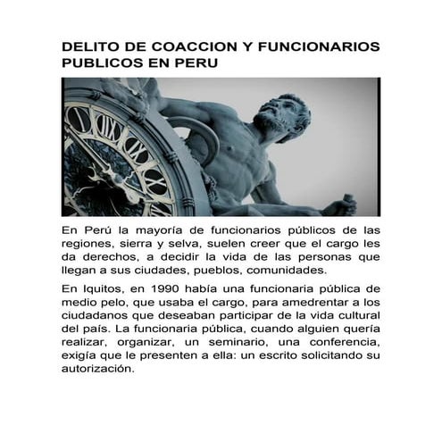 DELITO DE COACCION-Y-FUNCIONARIOS PUBLICOS | PDF