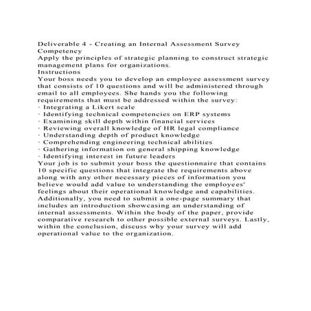 Deliverable 4 - Creating an Internal Assessment SurveyCompetency.docx