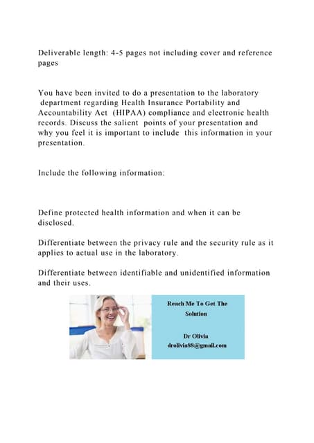 Deliverable Length 4 5 Pages Not Including Cover And Reference Page Pdf