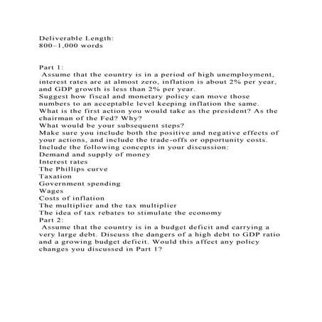 Deliverable Length 800–1,000 wordsPart 1 Assume that th.docx