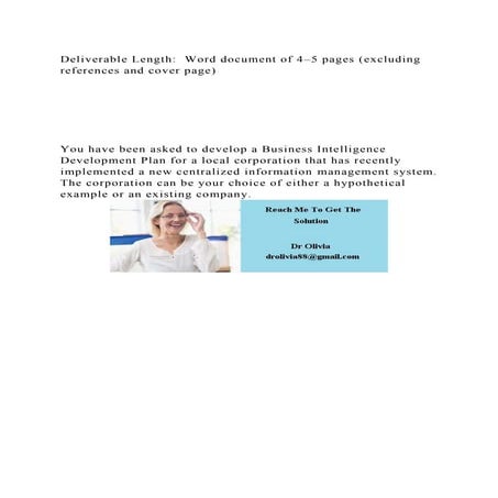Deliverable Length Word Document Of 4 5 Pages Excluding Reference