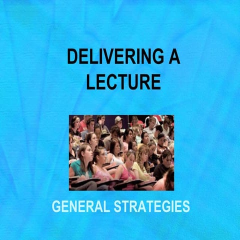 Delivering a lecture | PPTX