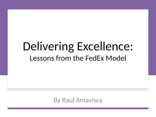 FedEx Supply Chain Management | PPTX | Logistics and Transportation ...