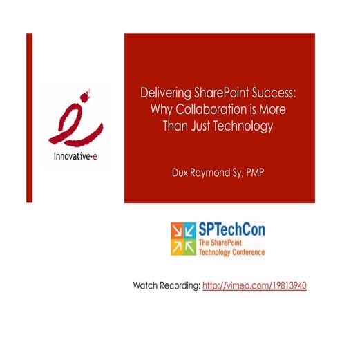 Delivering SharePoint Success | PPT