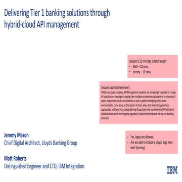 apidays London 2022 -Delivering Tier 1 Banking Solutions through Hybrid ...