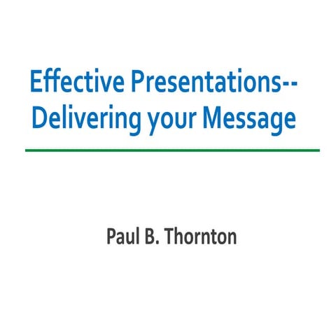 Delivering your Message | PPTX