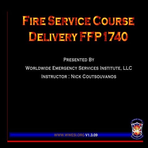 Fire Service Course Delivery FFP1740 | PPT