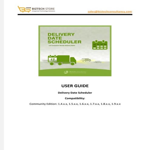 Delivery Date Scheduler Magento Extension - User Guide | PDF | IT and ...