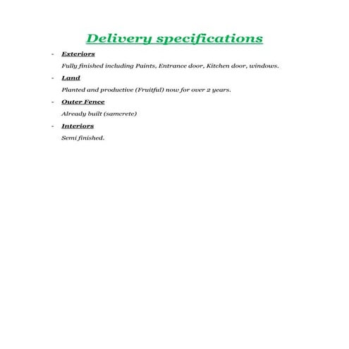 Delivery specifications | DOCX