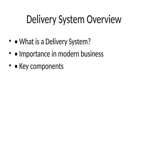 Delivery Agent System.ppt