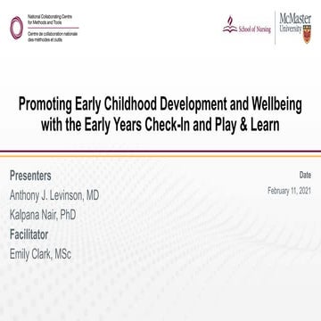 Promoting Early Childhood Development and Wellbeing with the Early ...