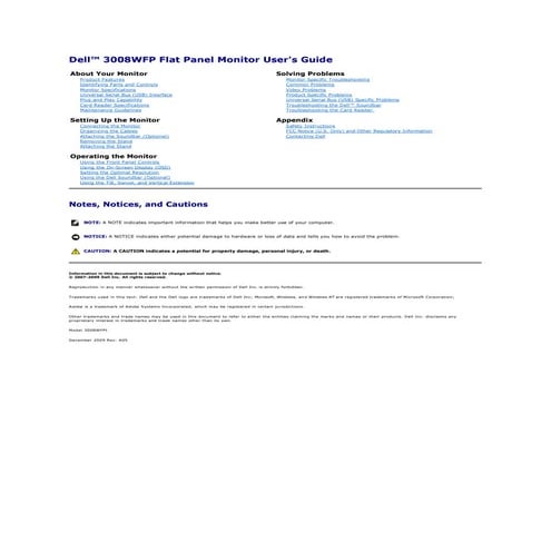 dell-3008wfp_users guide_en-us for alieware laptop | PDF