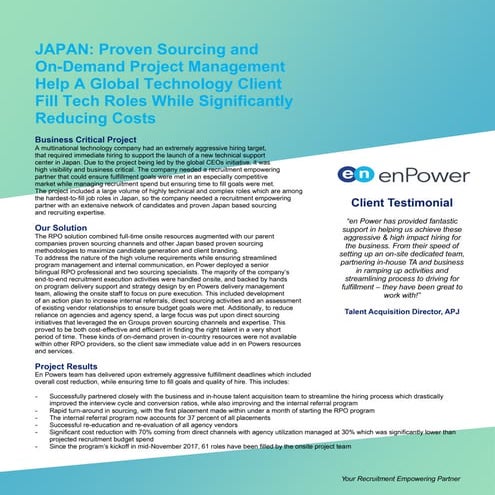 Samuel Nishizawa, Director of rpo services at En power