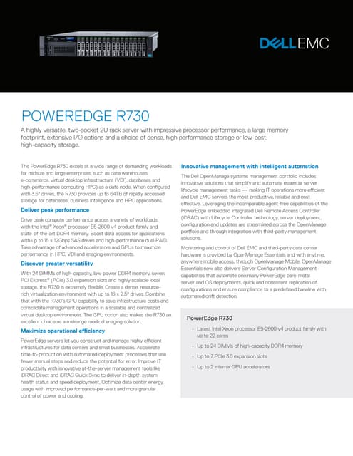 Dell power edge r310_spec_sheet | PDF