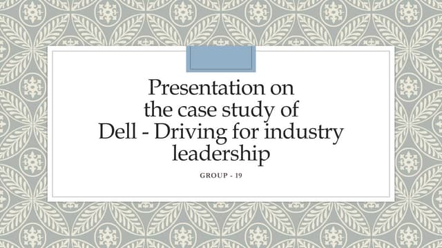 Dell - Strategy Analysis | PDF