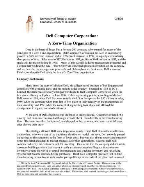 Dell - Strategy Analysis | PDF
