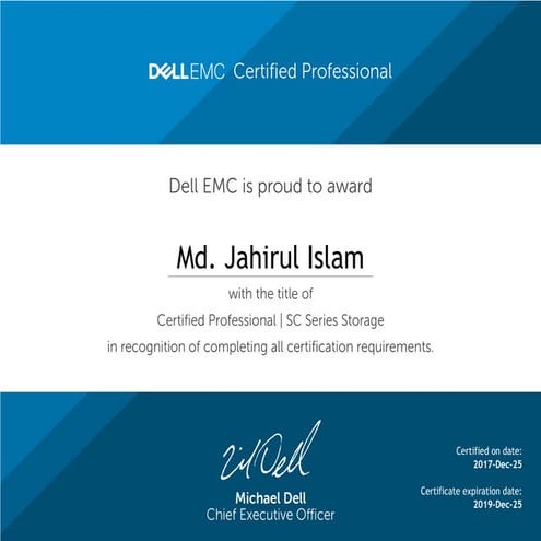 Dell certified professional sc series storage certificate | PDF