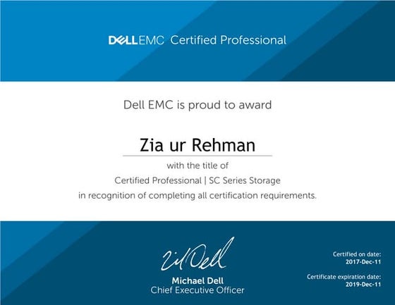 Dell certified professional sc series storage certificate | PDF