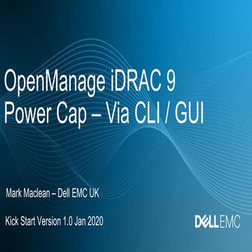 Dell Emc Openmanage Idrac9 Server Power Capping Ppt 