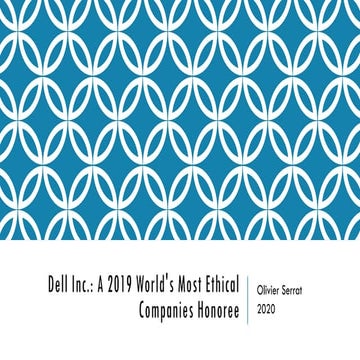 Dell Inc.: A 2019 World's Most Ethical Companies Honoree | PDF ...