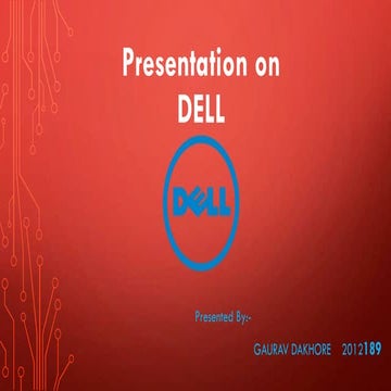 Dell marketing strategy @gd | PPTX