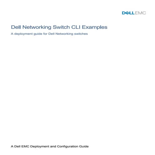 Dell Networking Switch Configuration Examples | PDF | Computer Networking | Computing