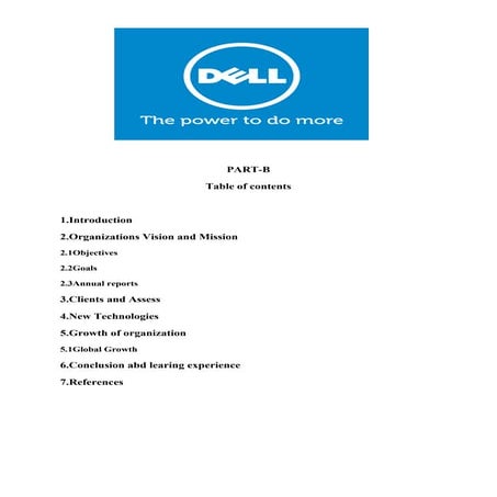 Dell's mini project | PDF