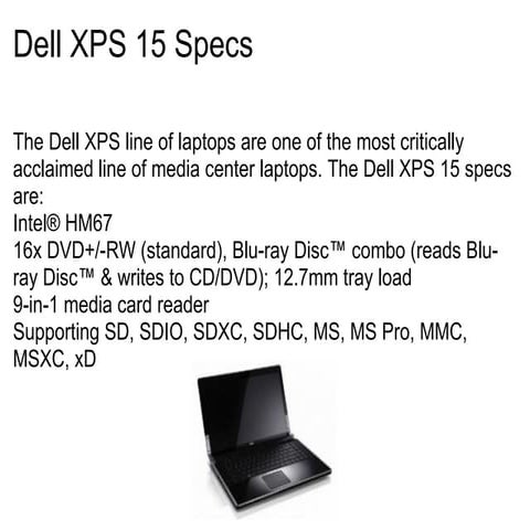 Dell xps 15 specs | PPT