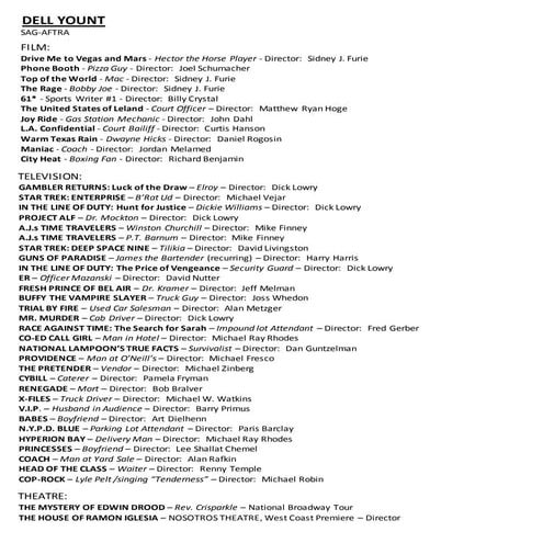 Matt Kirkwood Act Resume | PDF