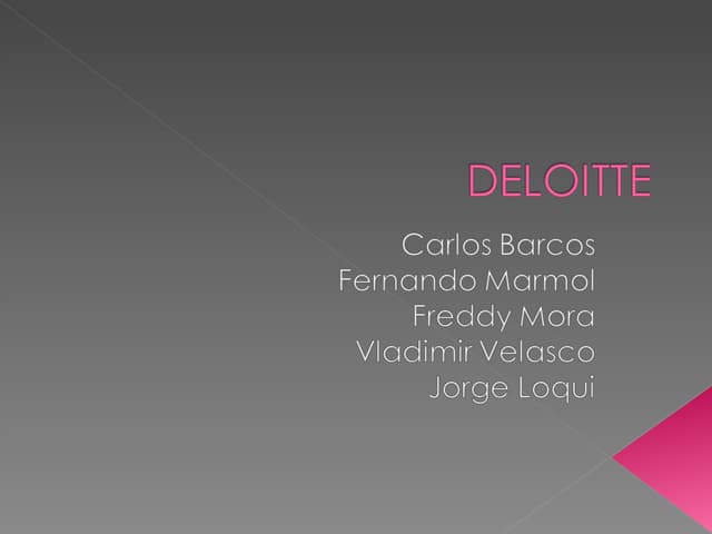 Deloitte presentation | PPTX