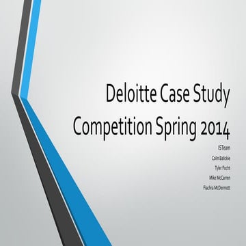 2014 IST-Deloitte Case Study Challenge | PDF