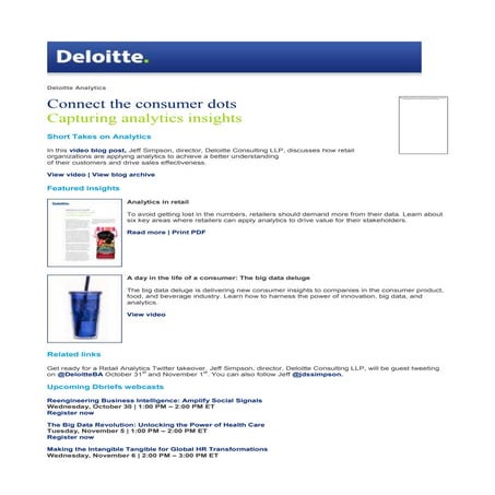 Deloitte analytics | PDF