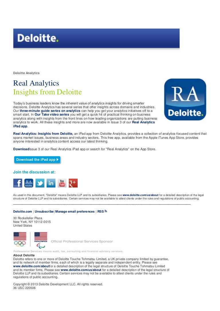 Deloitte analytics