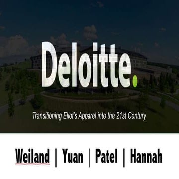 Deloitte Case Competition 2018 | PPTX