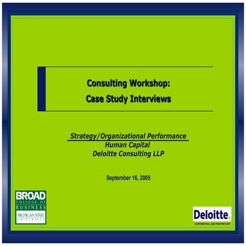 Deloittecaseinterview | PPT