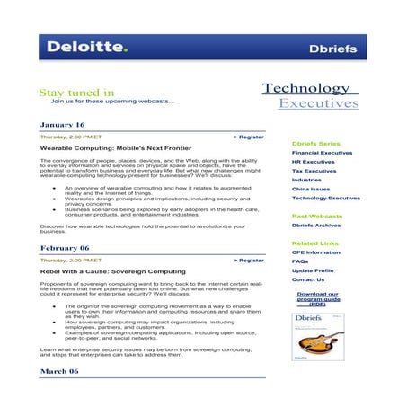 Deloitte Dbriefs Technology Executive | PDF